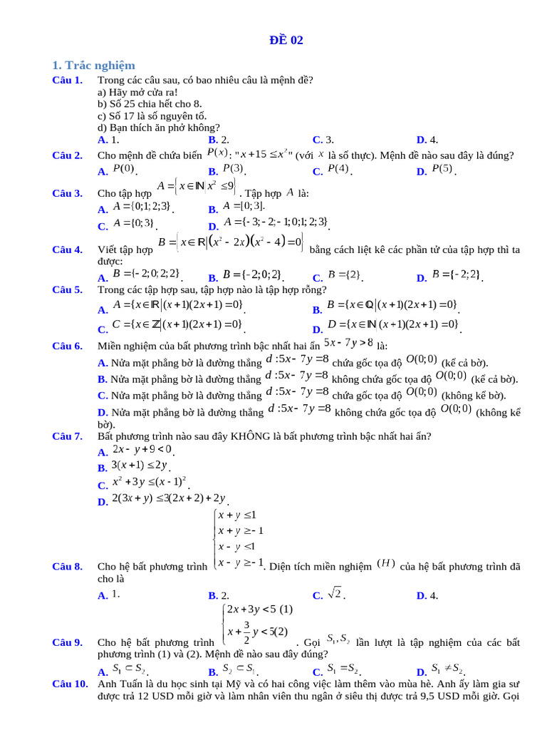 Đề số 2 HK1 KNTT | PDF