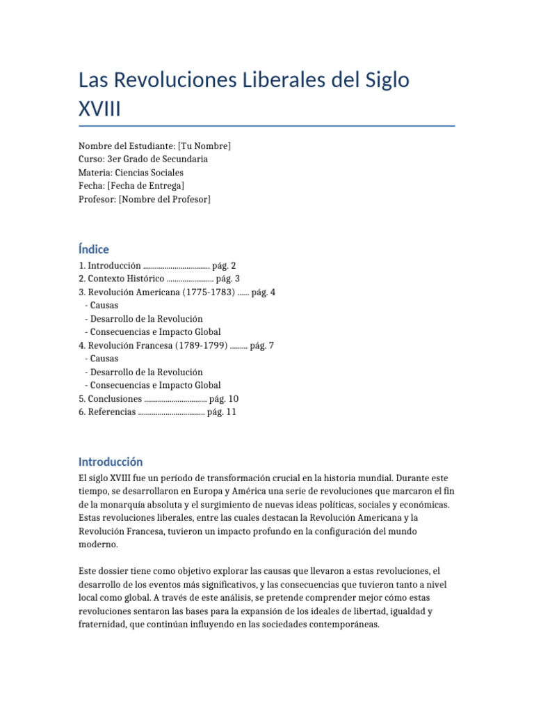 Las Revoluciones Liberales Del Siglo XVIII | PDF