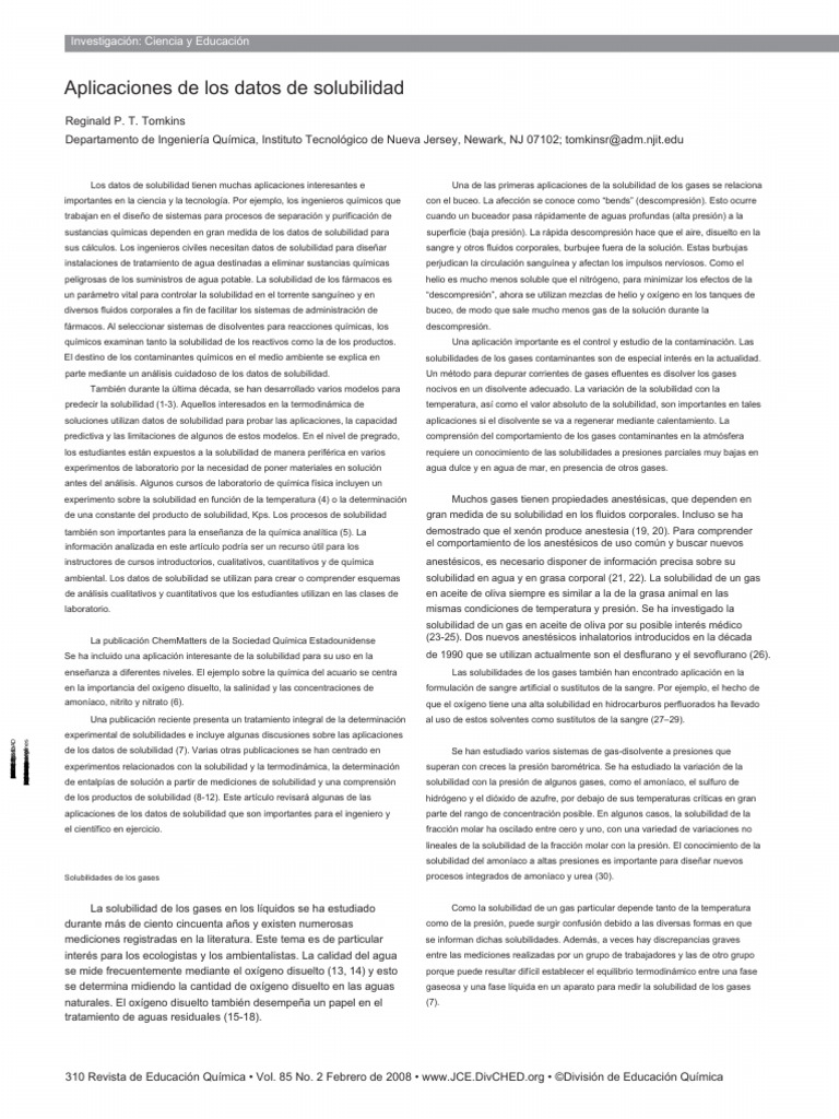 Applications of Solubility Data | PDF