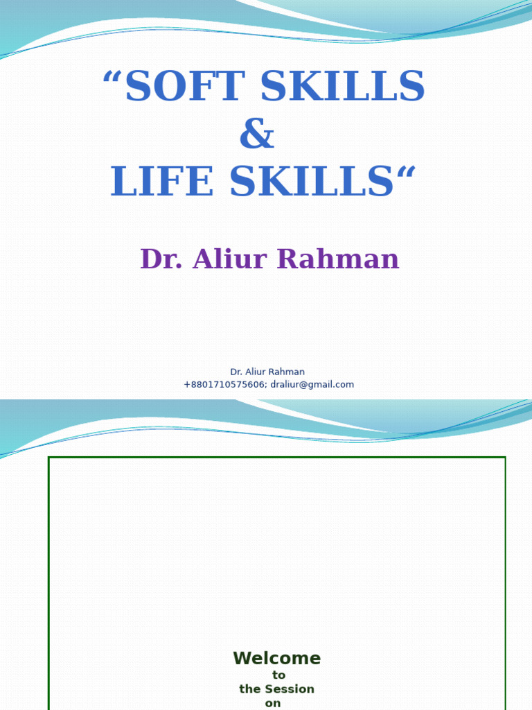 Soft & Life Skills - Introduction - BARD Presentation@DrAr2022 | PDF