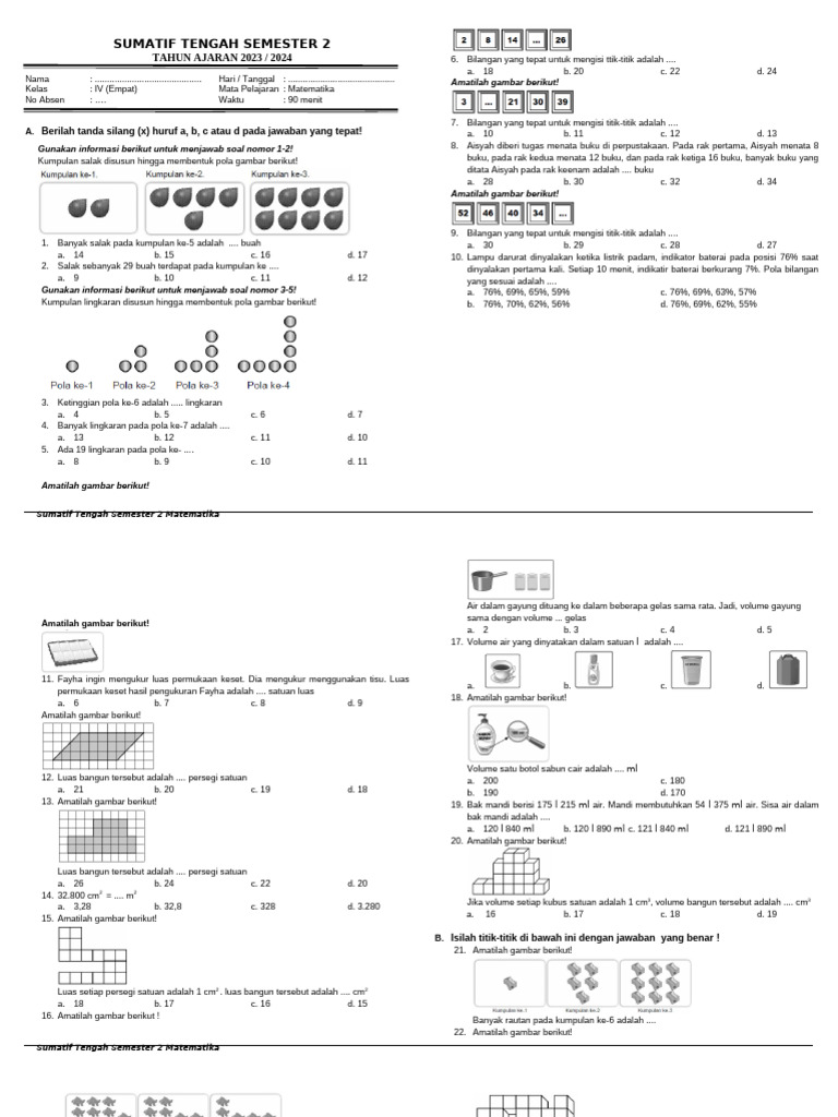 STS Matematika Sem 2 | PDF