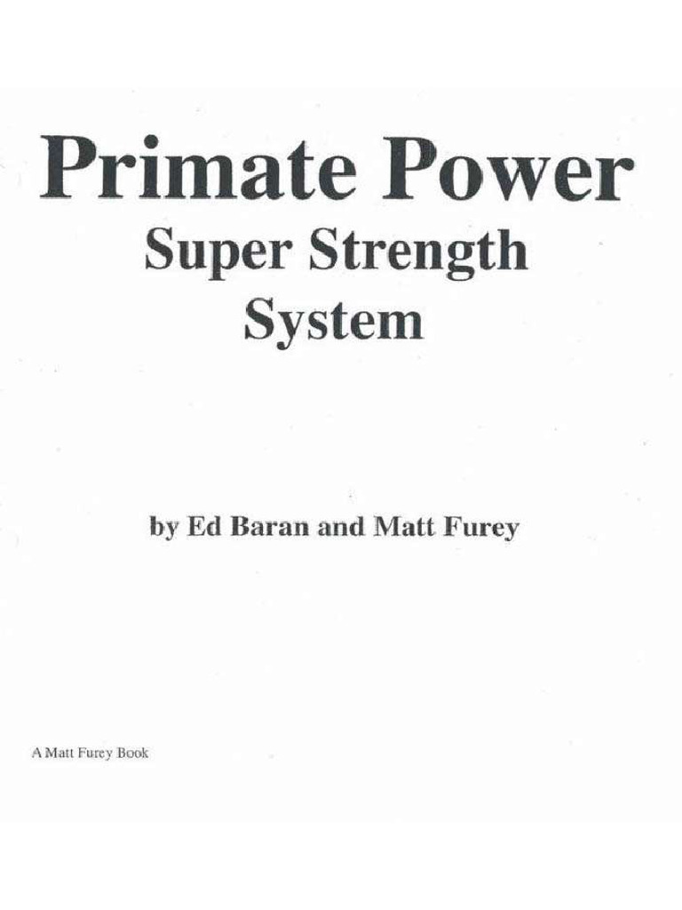 Matt Furey - Primate Power Super Strength | PDF