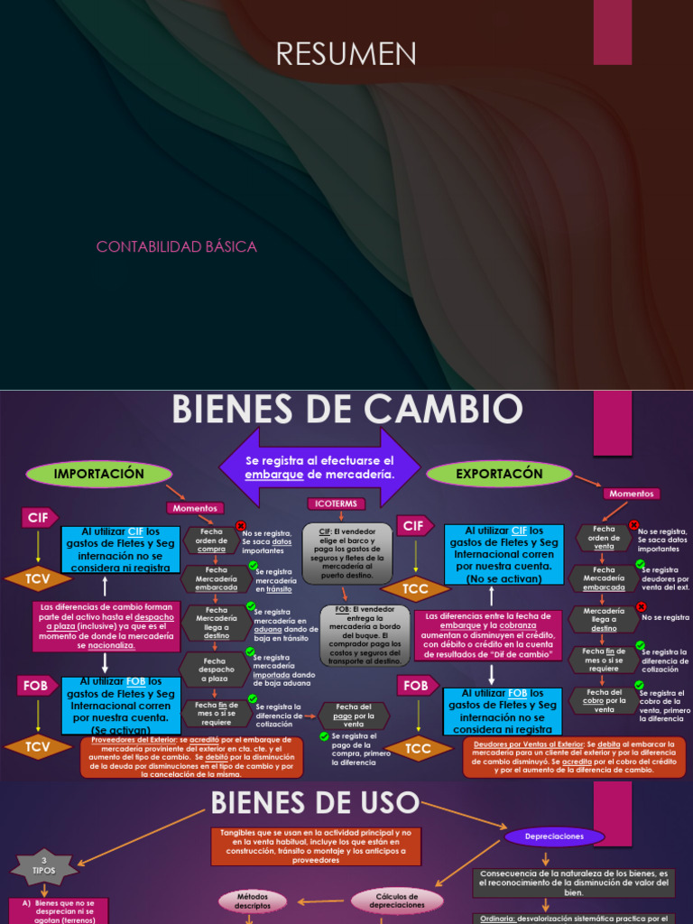 resumen contabilidad Bienes de Cambio | PDF