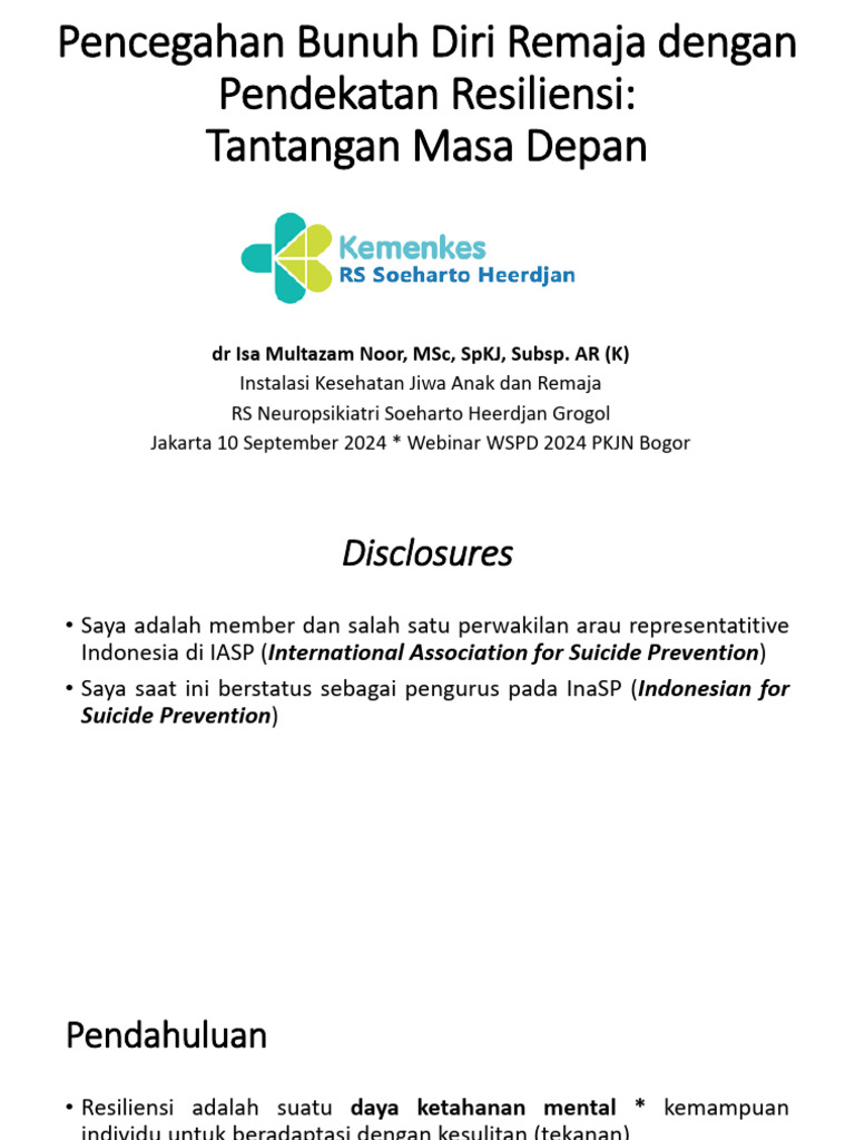 Resilience DR Isa PKJN Bogor | PDF