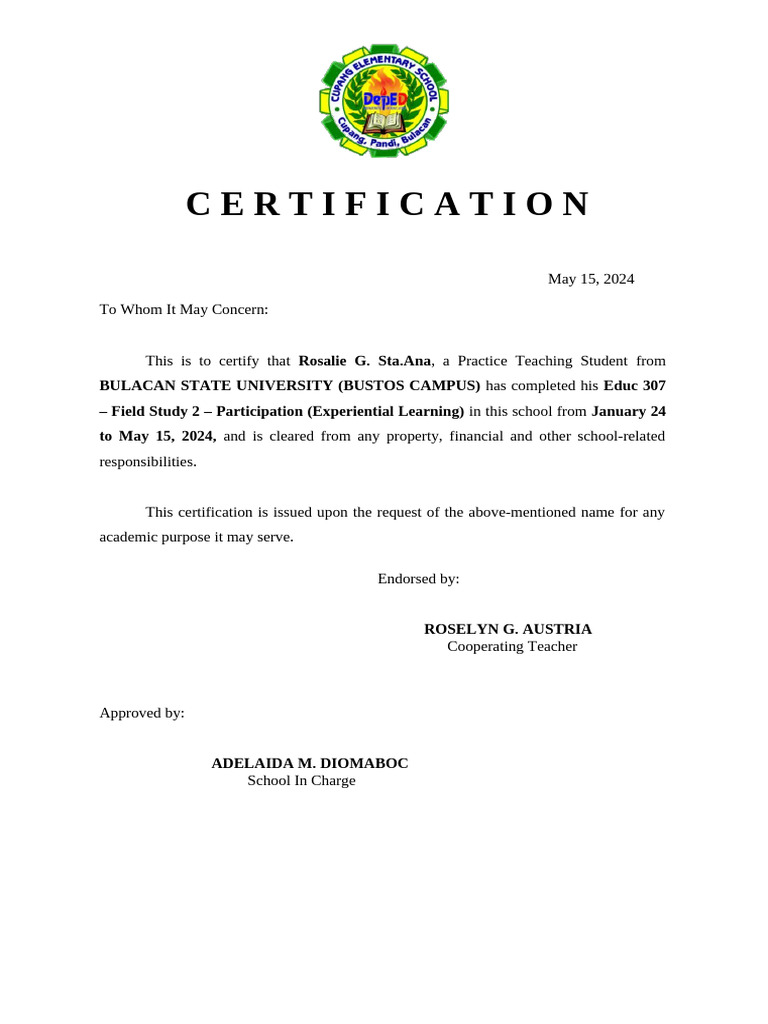 Certification 1 | PDF