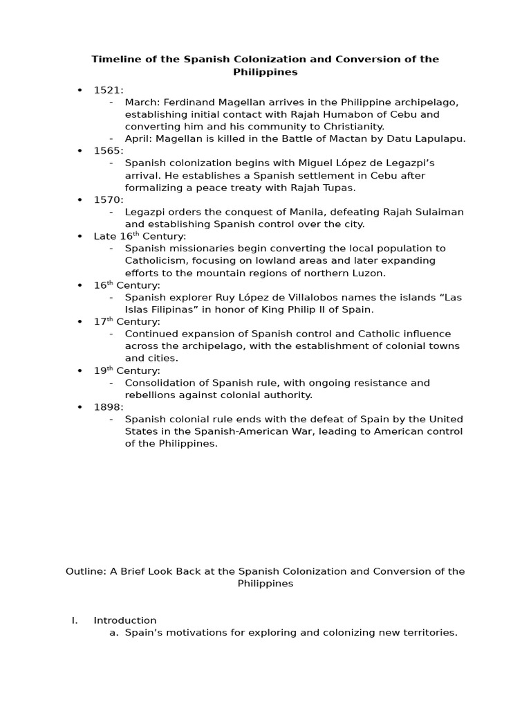 TIMELINE AND OUTLINE RIZAL NEW | PDF