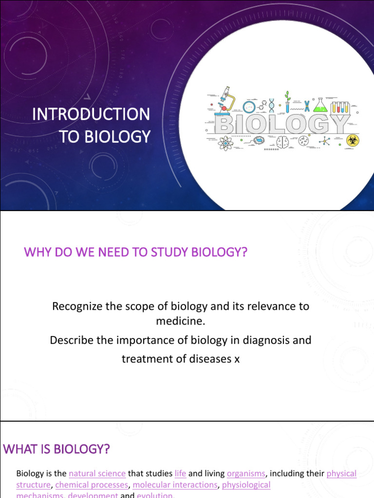 CH 1 Introduction To Biology | PDF
