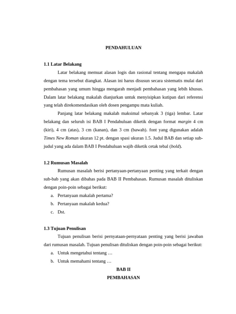 Template Penulisan Makalah 1 | PDF