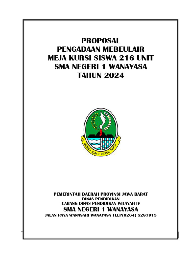 Softfile Proposal Meja Sman1wanayasa | PDF
