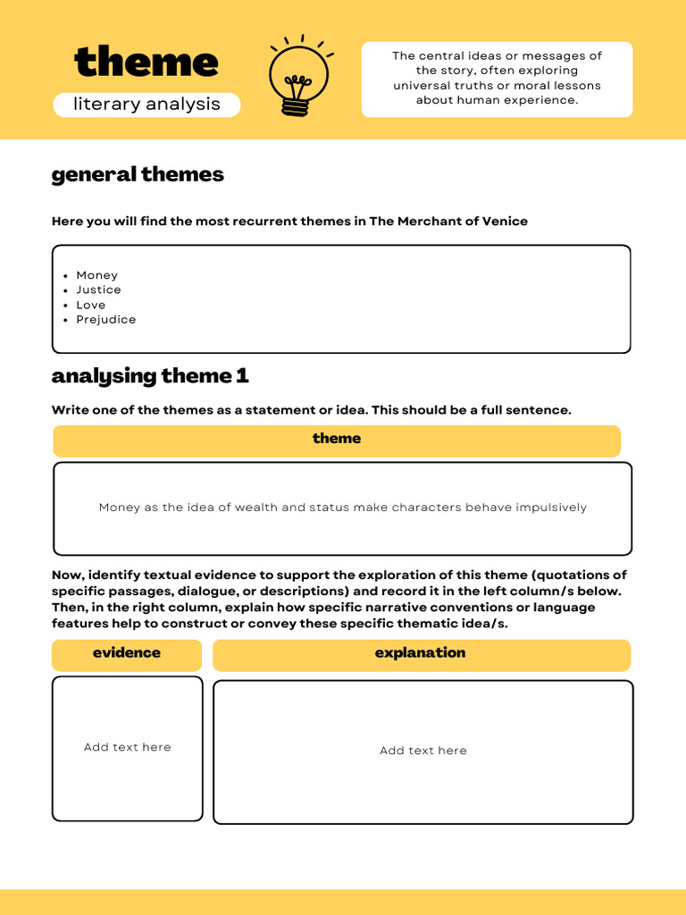 Themes and Ideas Narrative Analysis | PDF