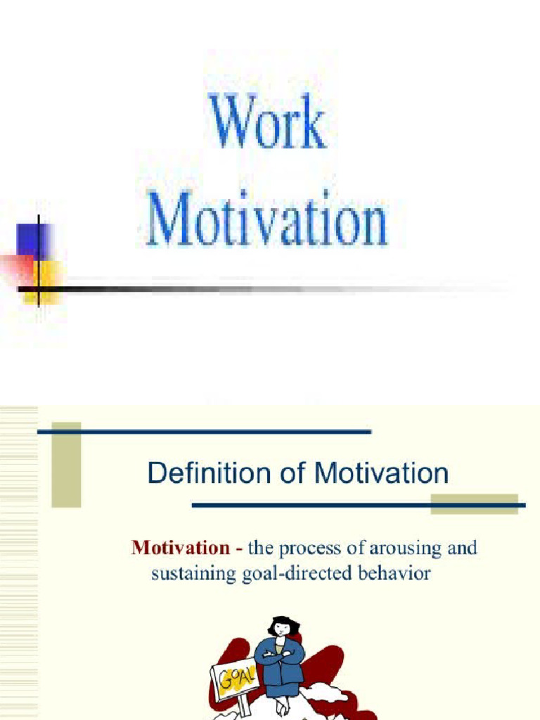 Lec 4, 5 - Work Motivation & Theories | PDF