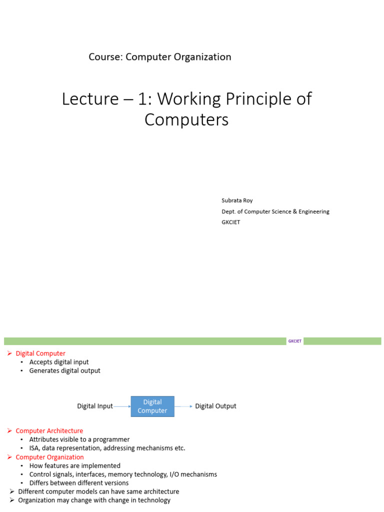 Lecture 1 | PDF