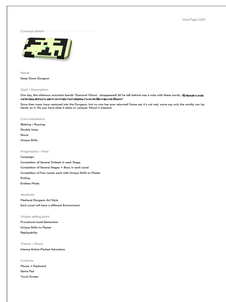 High Concept Document | PDF