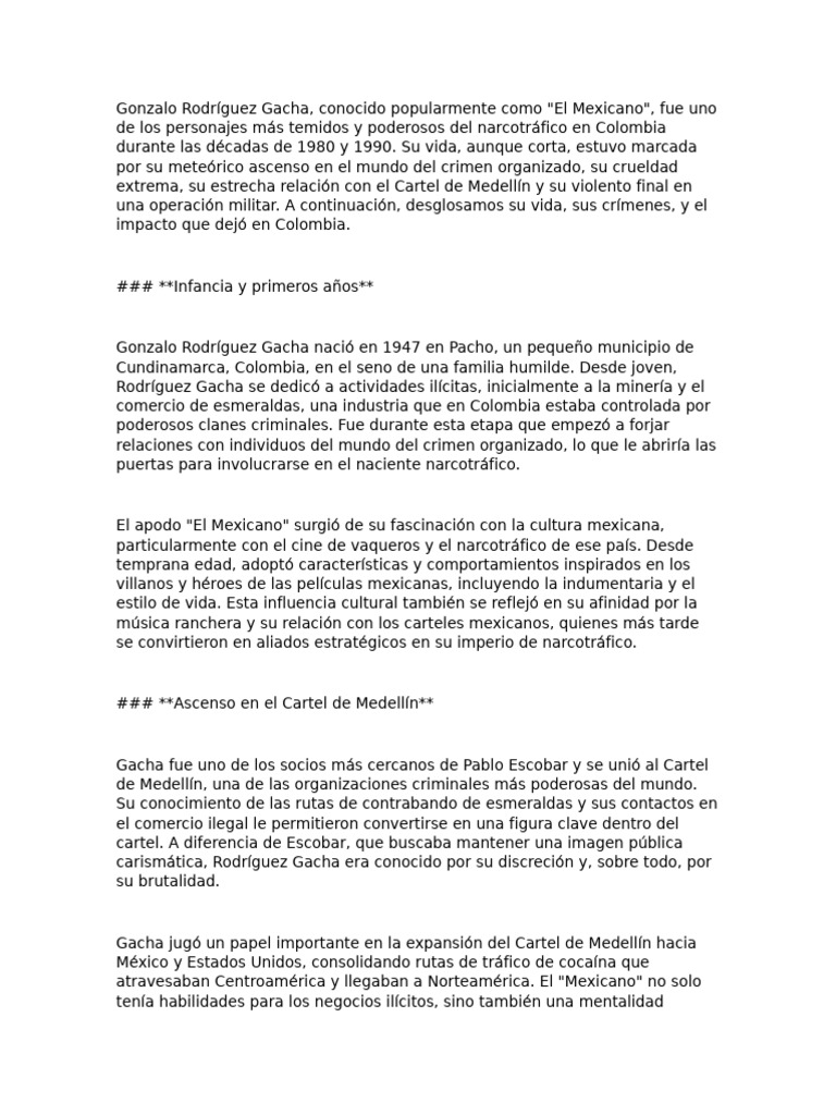 Gonzalo Rodríguez Gacha | PDF