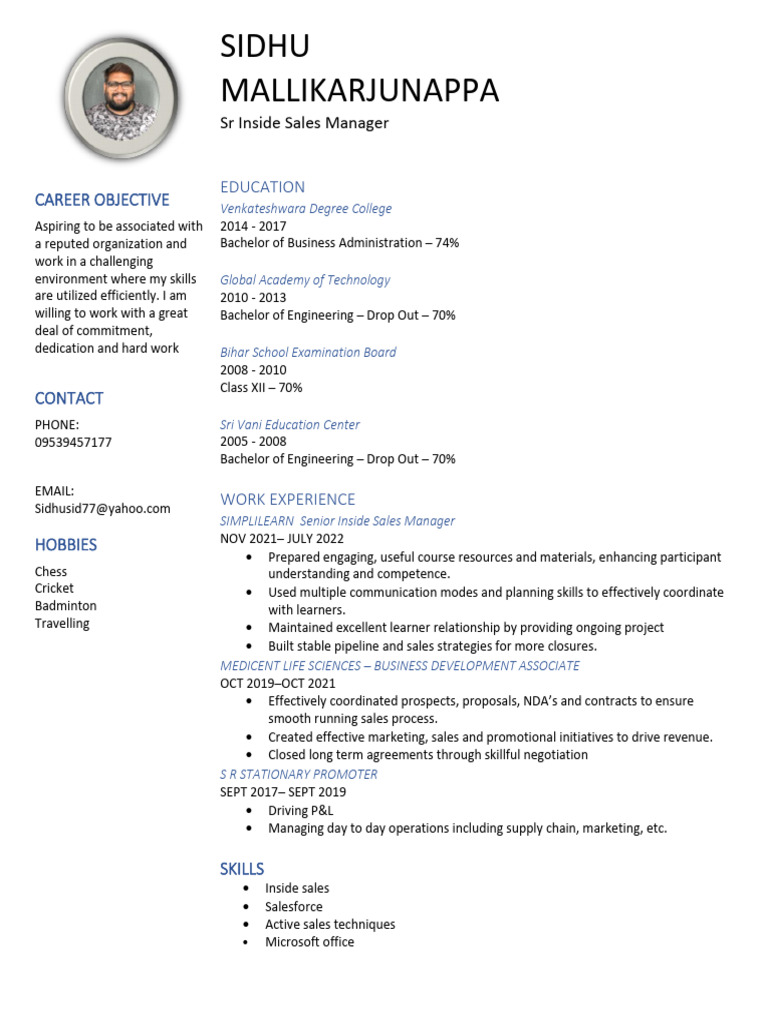 Sidhu CV | PDF