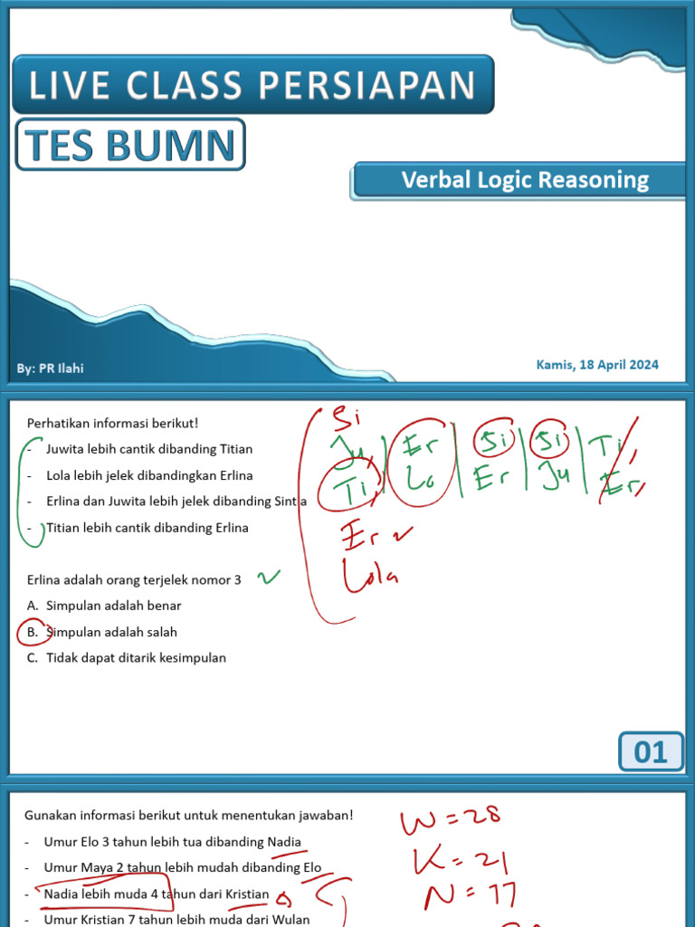 Verbal Logic Reasoning: By: PR Ilahi | PDF