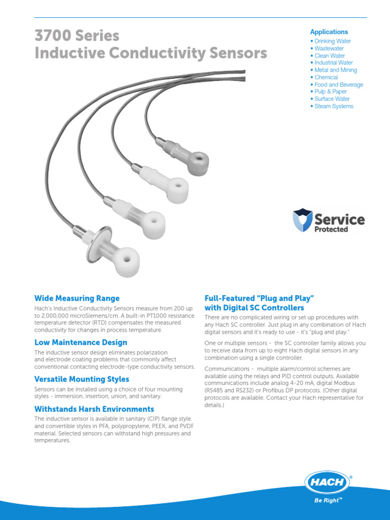 Data Sheet Conductivity 3700 | PDF