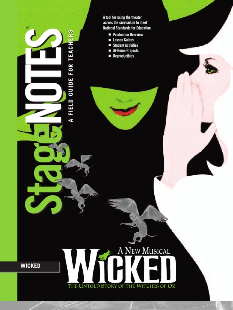Wicked Study Guide Pdf Glinda The Good Witch Land Of Oz