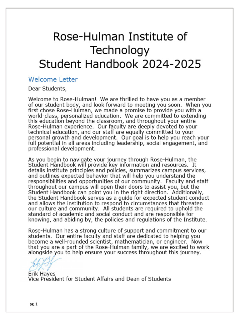 Student Handbook | PDF