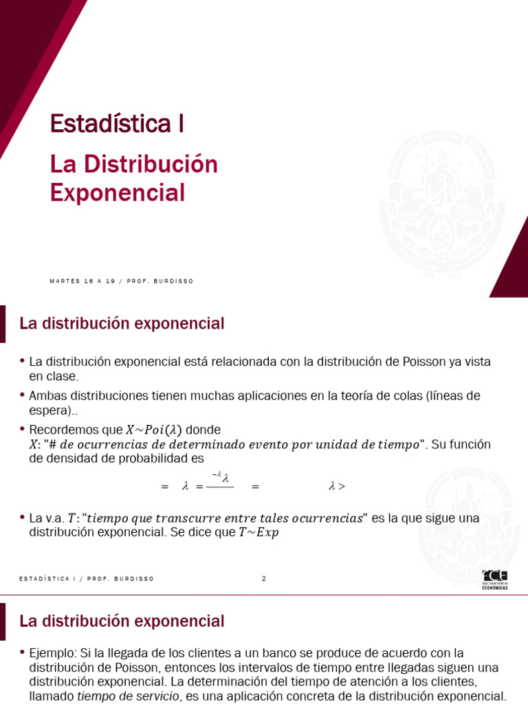 La Distribución Exponencial | PDF