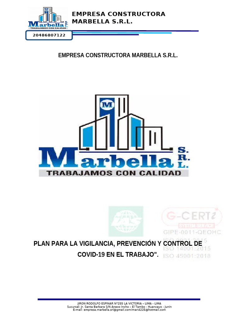 PLAN DE SEGURIDAD FINAL Junio. | PDF