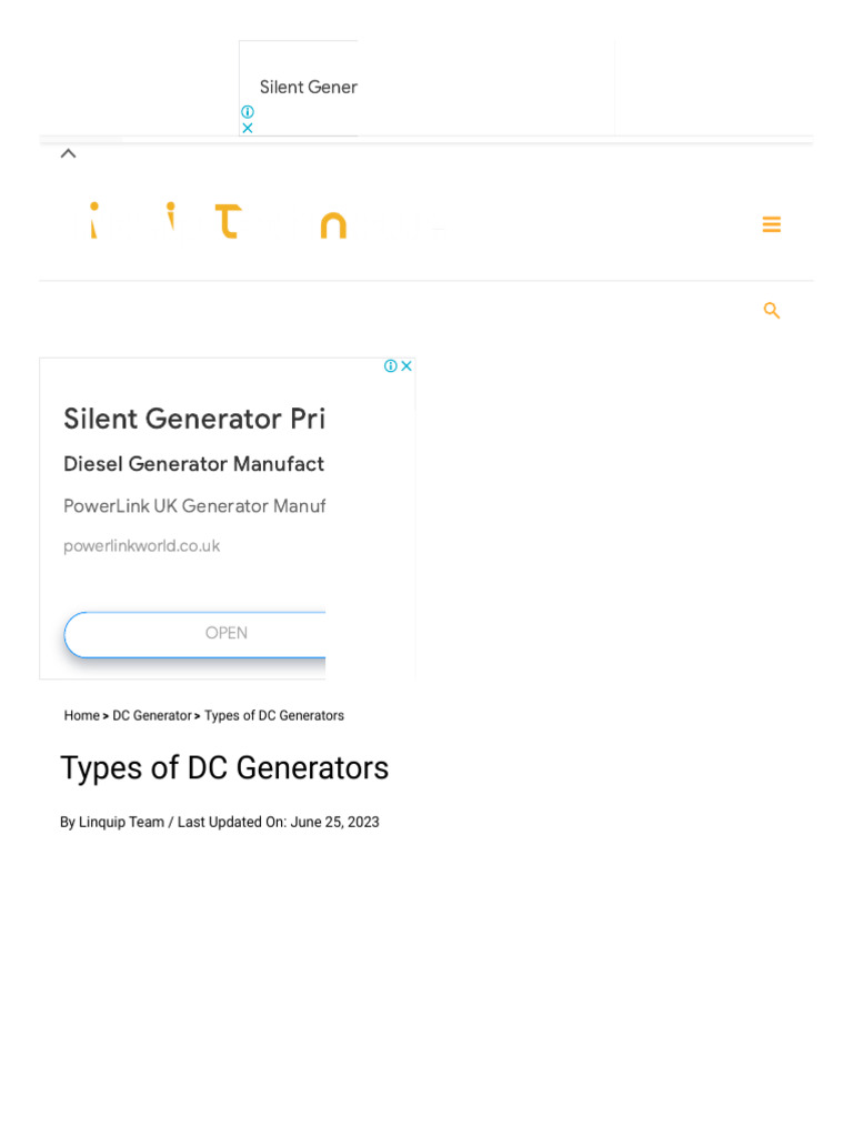 DC Generators | PDF | Electric Generator | Science & Mathematics
