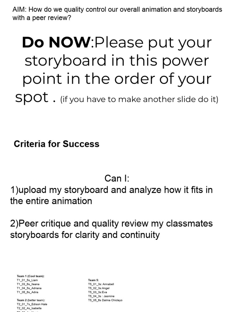 Animation Story Boards | PDF