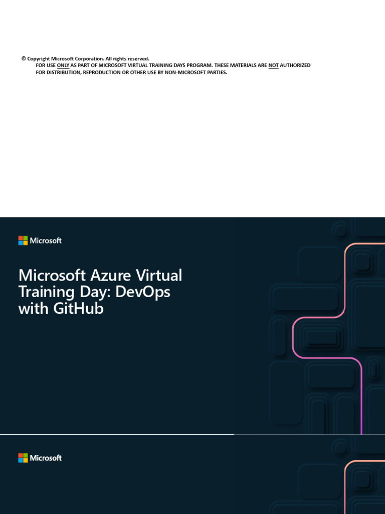 Microsoft Devops With Github | PDF