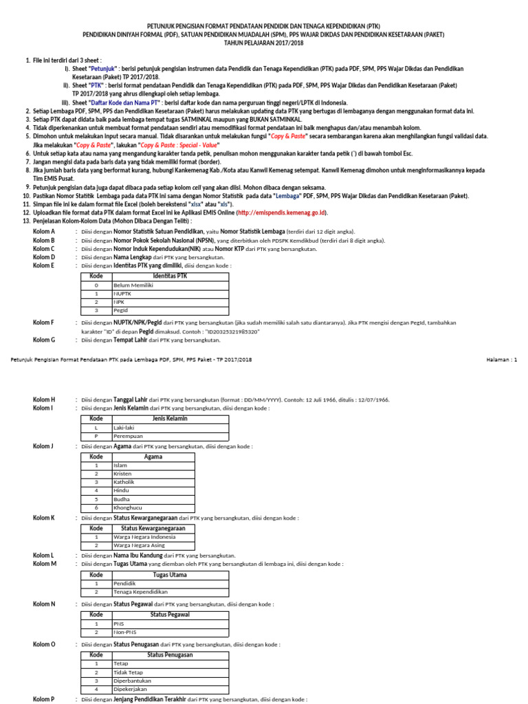 Form Emis Lpq (Ptk) | PDF