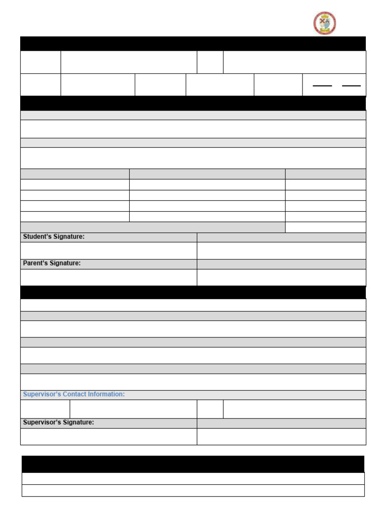 Community Service Learning Form1 | PDF