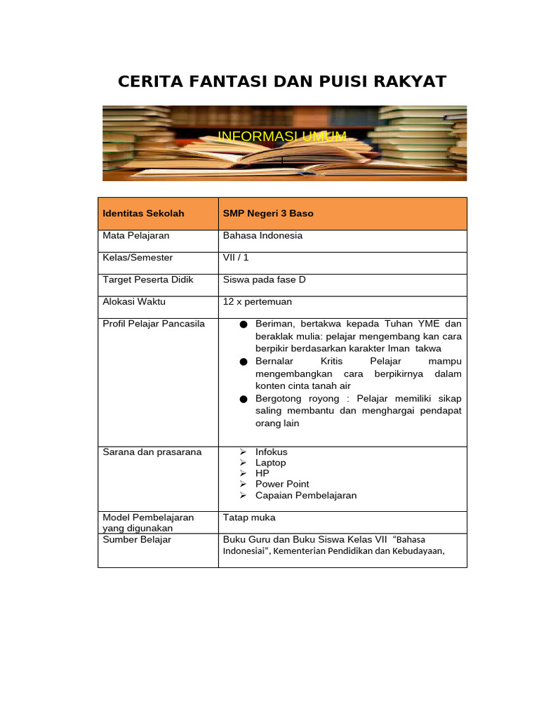 Modul 2 Bahsa Indonesia Kelas VII | PDF