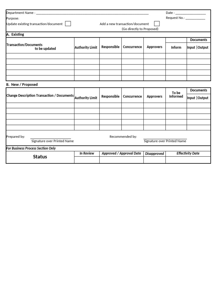Authority Blank Form | PDF