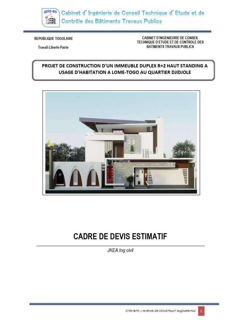 Devis Estimatif | PDF