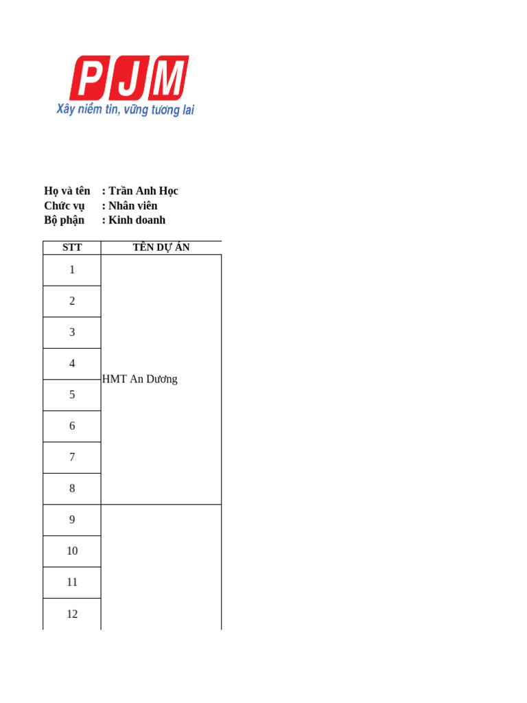PJM - Báo Cáo Tuần 3 Tháng 8 - Học - 180824 | PDF
