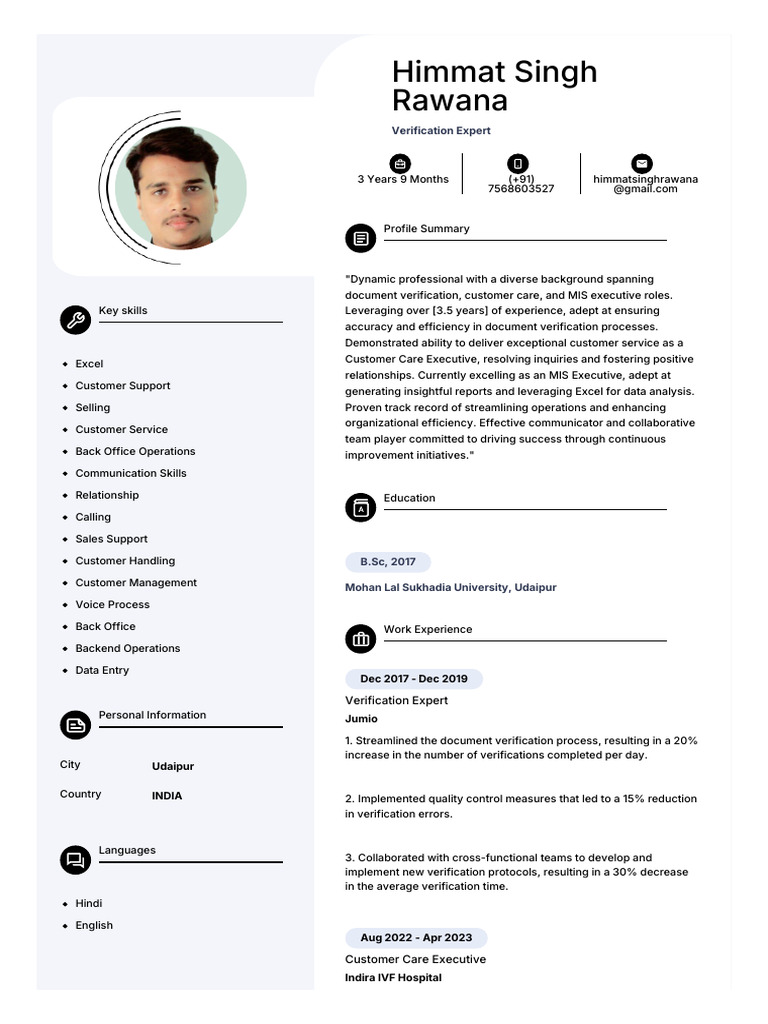 Himmat Singh Rawana: Verification Expert | PDF