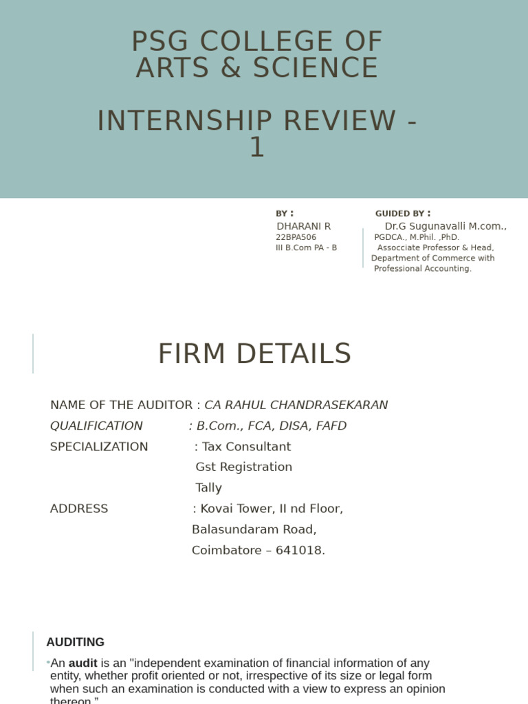 Internship Review I | PDF