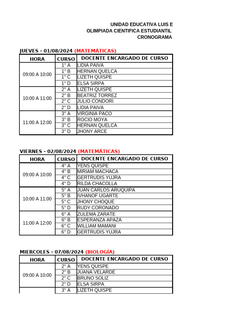 Olimpiada Cientifica Estudiantil 2024 | PDF