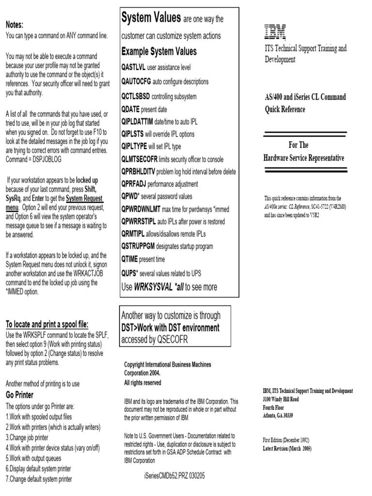 IBM I - CL Command | PDF