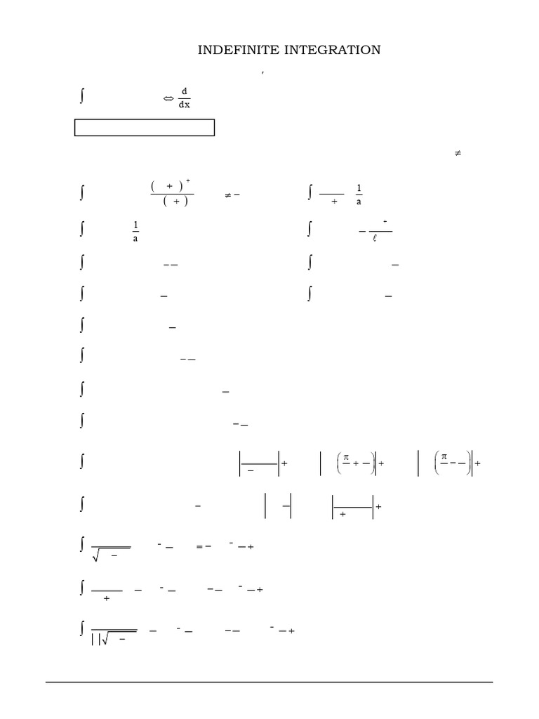 MATHS MODULE - Indefinite and Definite Integration | PDF