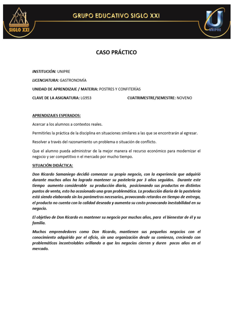Ejemplo de Caso Practico | PDF