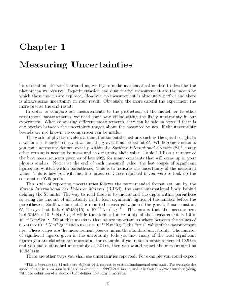 Measuring Uncertainties | PDF