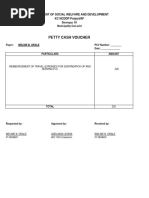 Petty Cash Voucher Template for DSWD | PDF
