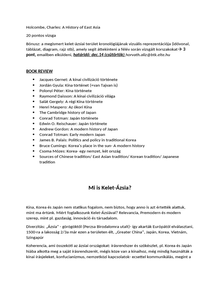 A Távol Kelet Történelme | PDF