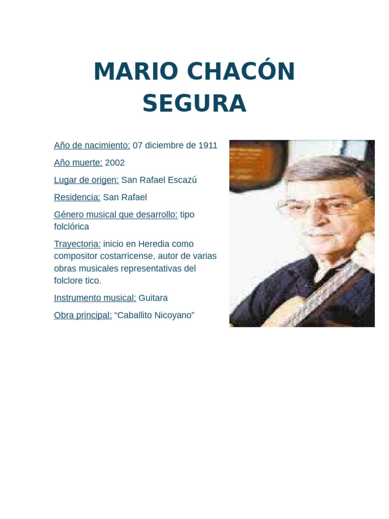 Mario Chacón Segura | PDF