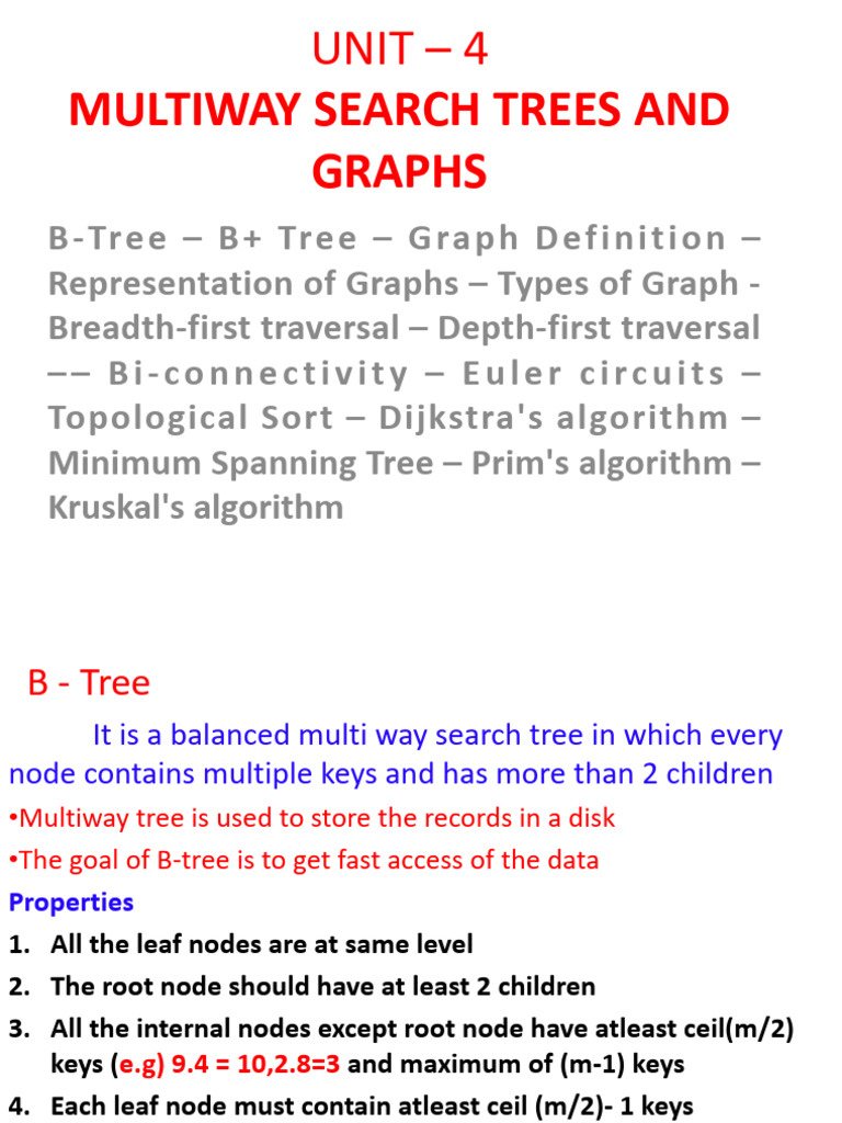 DS - Unit-4-Full | PDF DS - Unit-4-Full | PDF