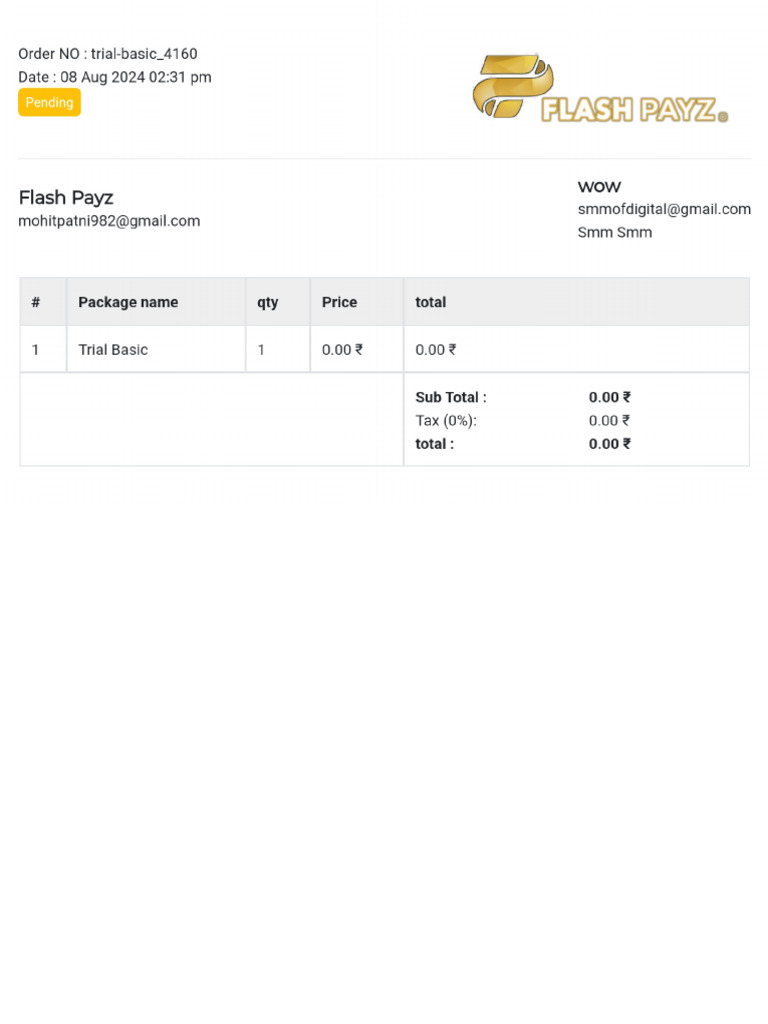 Invoice Trial-Basic 6340 | PDF