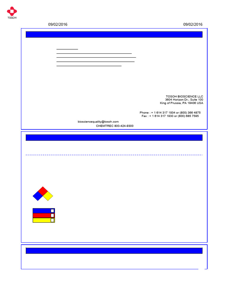 SDS330 TOYOPEARL Tresyl Group 14 2 USA | PDF