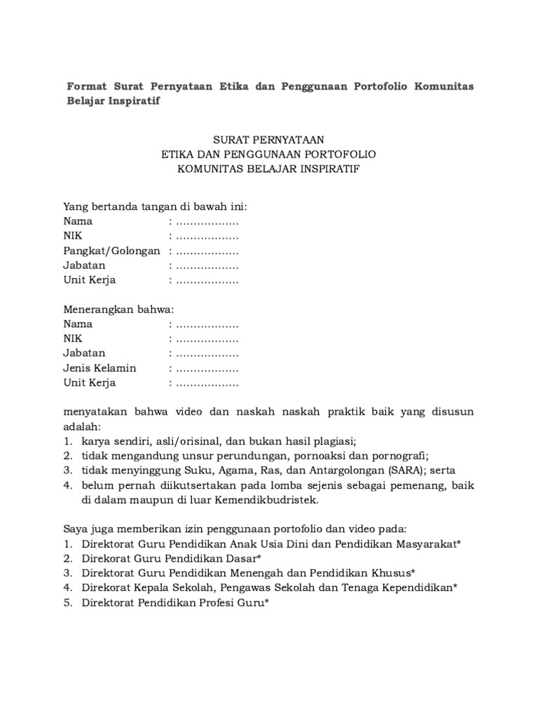 Format SP Etika | PDF | Ilmu Sosial