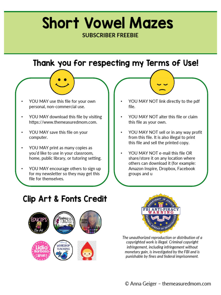 Short Vowel Maze | PDF | Copyright Infringement | Intellectual Property Law