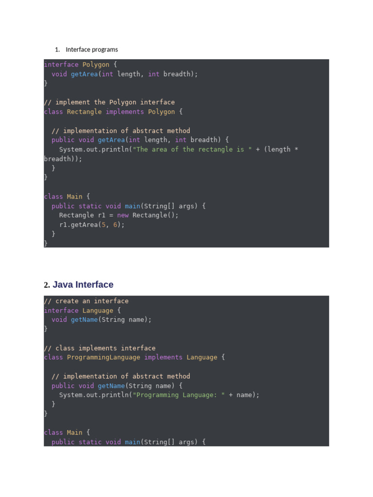 Interface Programs | PDF
